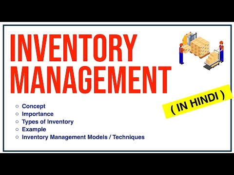INVENTORY MANAGEMENT IN HINDI | Concept, Importance, Types, Models/Techniques etc | BBA/MBA/Bcom ppt