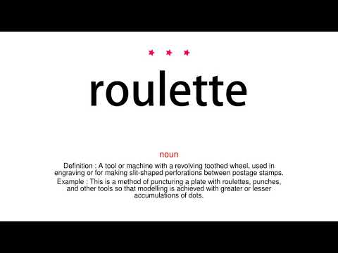 How to pronounce roulette - Vocab Today