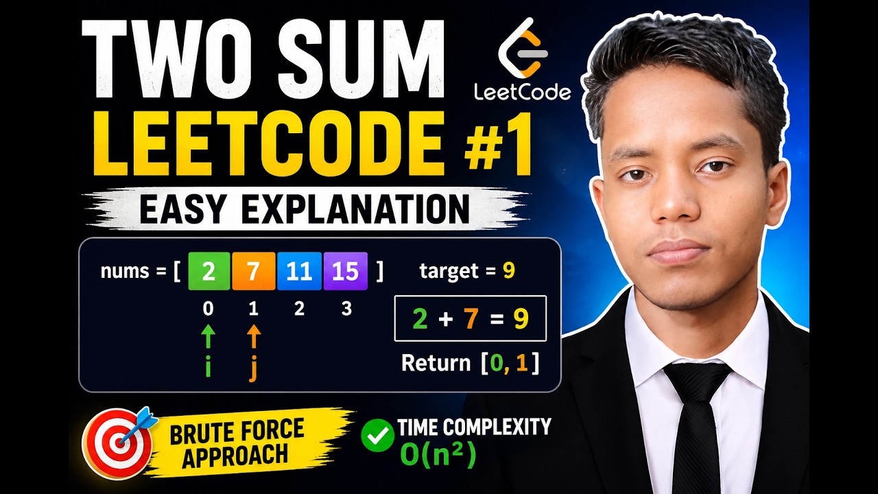 Two Sum LeetCode #1 | Easy Java Solution Explained Step by Step