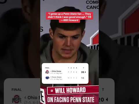 Will Howard got his revenge on Penn State 😤 (via Big Ten Network)