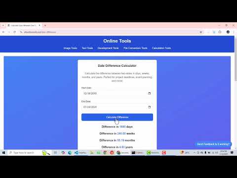 Calculate Days, Months, Weeks and Years Between Two Dates - Easy Tutorial