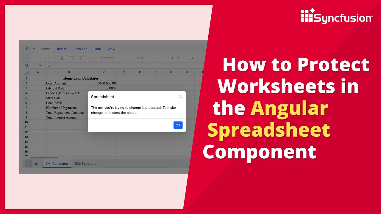 How to Protect Worksheets in the Angular Spreadsheet Component