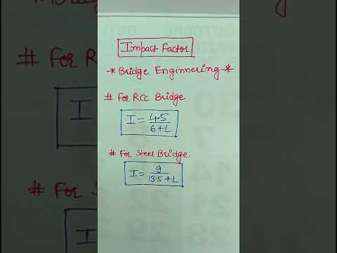 Impact factor Bridge Engineering #sscje2022 #rrbje #tricks #je #aeexam #civilgyan
