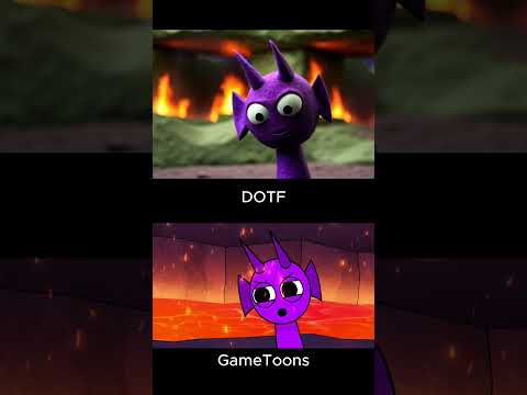 SPRUNKI: Purple Die Scene | GameToons x DOTF  Animation Comparison