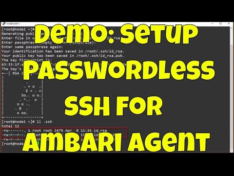 Setup Passwordless SSH for Ambari Agent