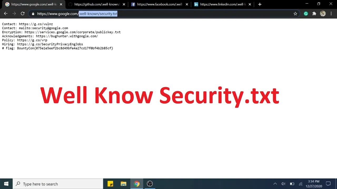 How to Access Well Known Security txt file