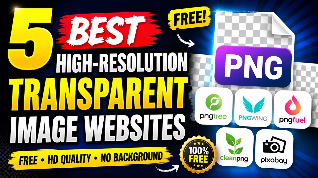 5 BEST Websites for FREE High Resolution Transparent Images PNG 2026