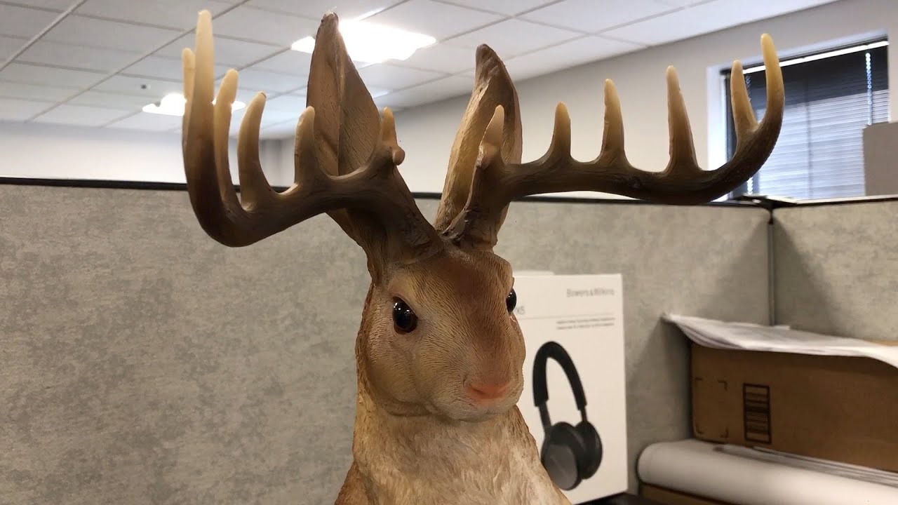 Creepy Realistic Legendary Jackalope from Toscano