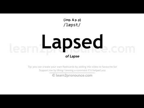 Pronunciation of Lapsed | Definition of Lapsed