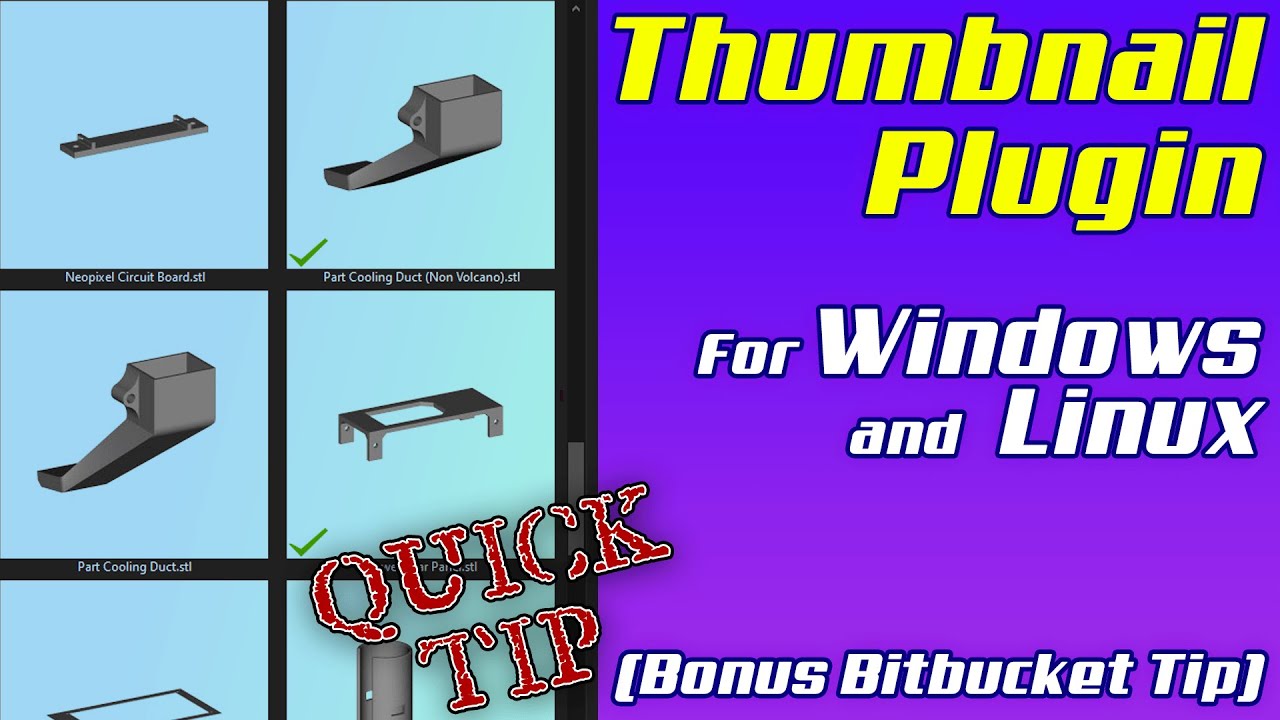 Thumbnail Plugin - 3D Printing Tip
