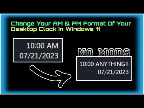 Change Your AM & PM Format Of Your Desktop Clock In Windows 11 | Techtitive