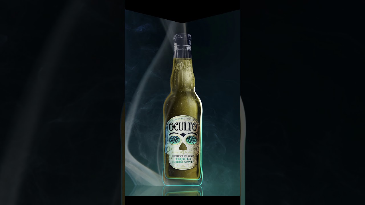 Bottle projection mapping for Oculto