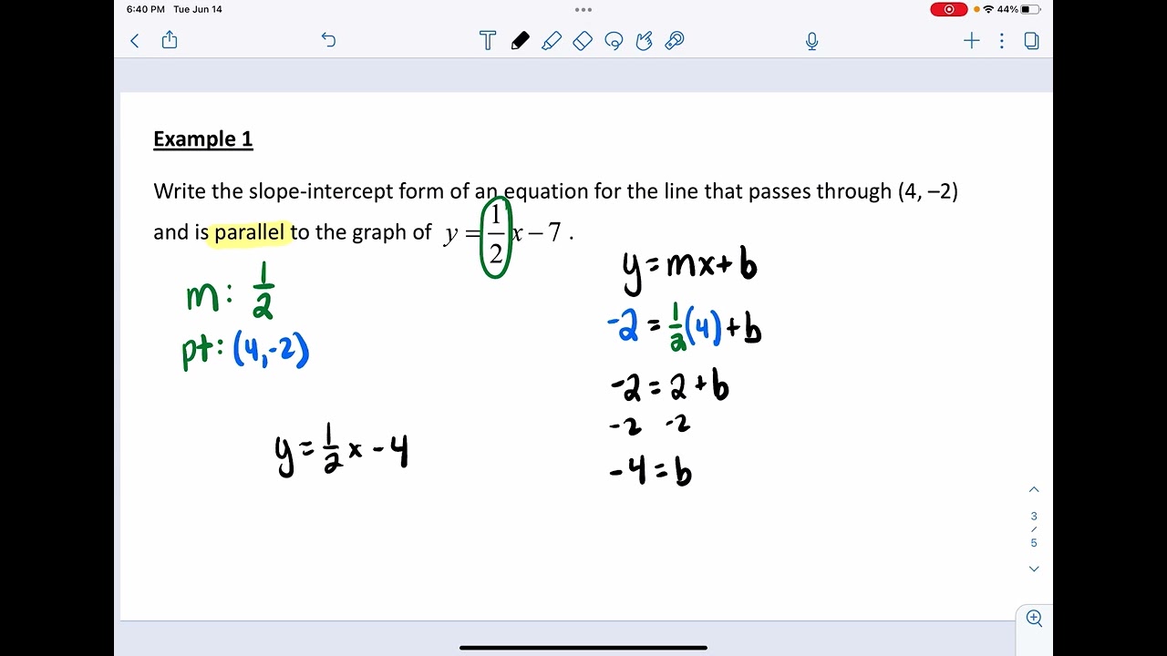4.4 Parallel and Perpendicular Lines