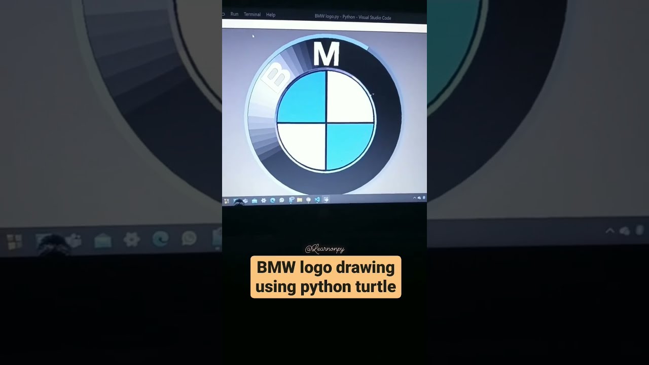 BMW Logo Drawing Using Python Turtle | Python Turtle Graphics | Python Beginner Projects| #Shorts