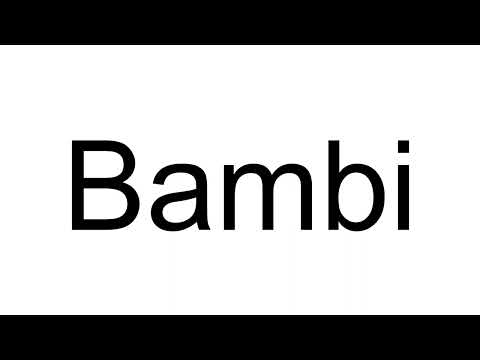How to Pronounce Bambi (English)