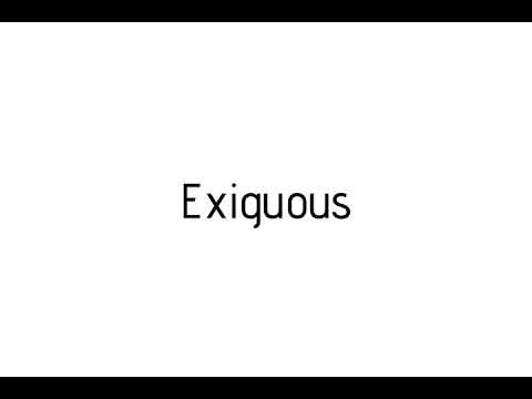 How to pronounce Exiguous / Exiguous pronunciation