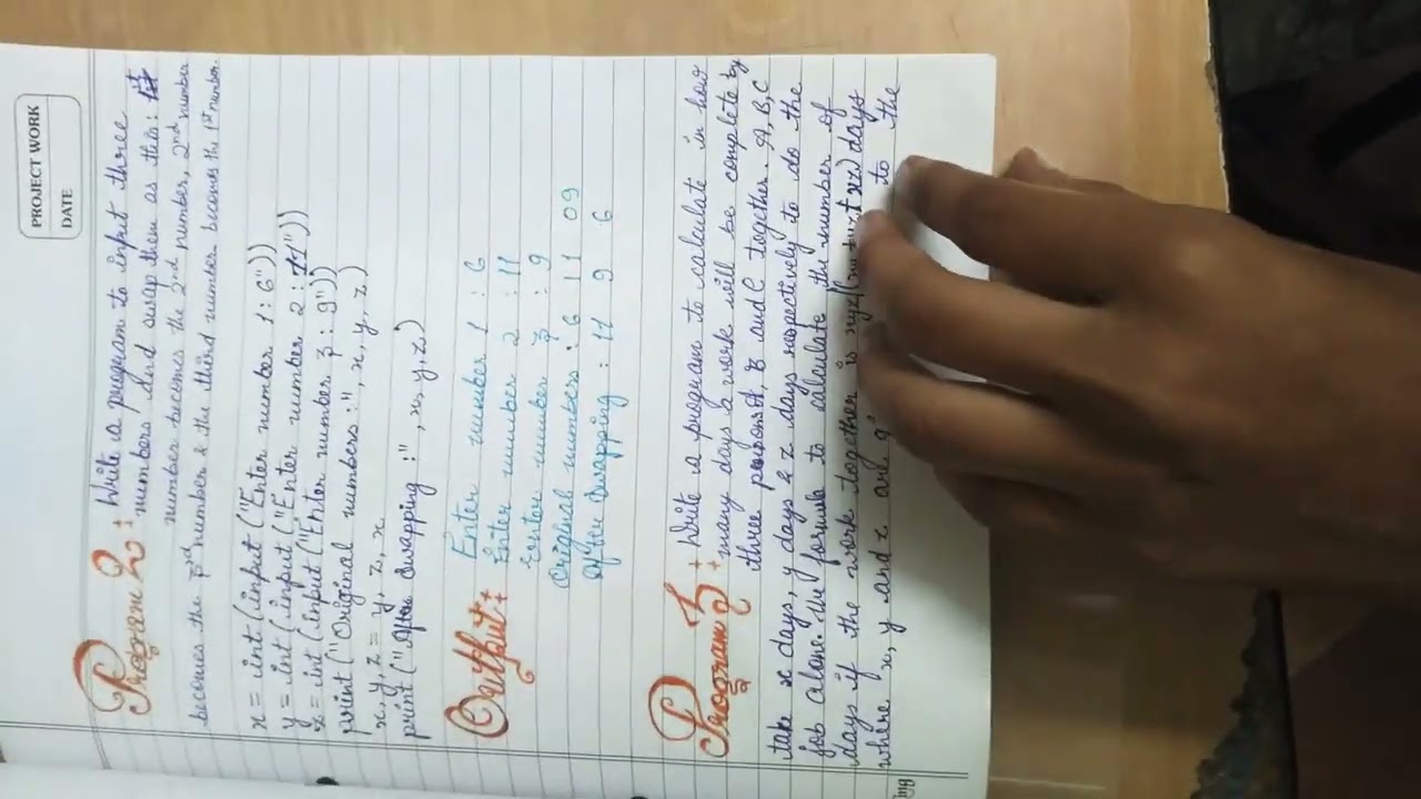 Project File on Computer - Python Programs(Class 11th)|Calli By Crestie ✨