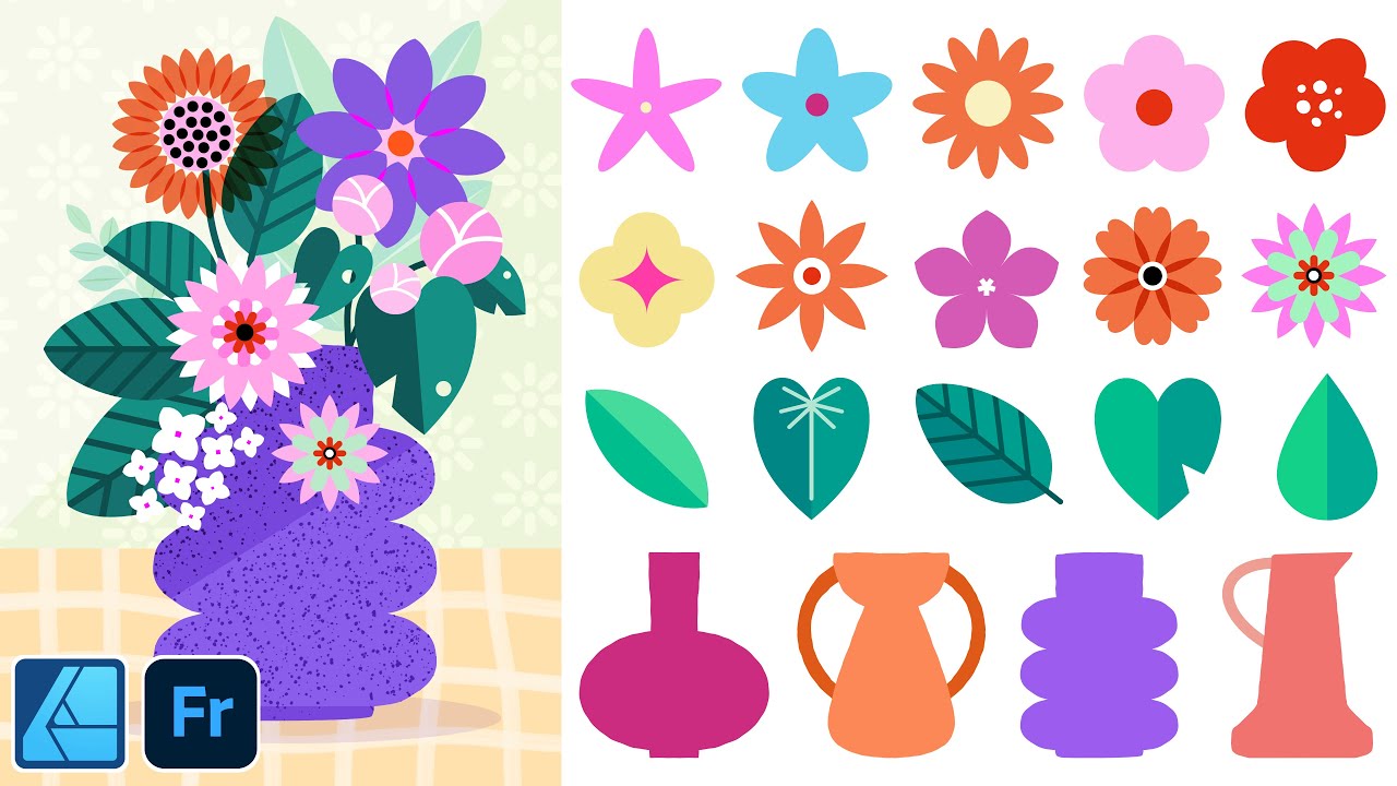 COURSE TRAILER: Vector Illustration Mastercourse: Affinity Designer & Adobe Fresco Botanical Art