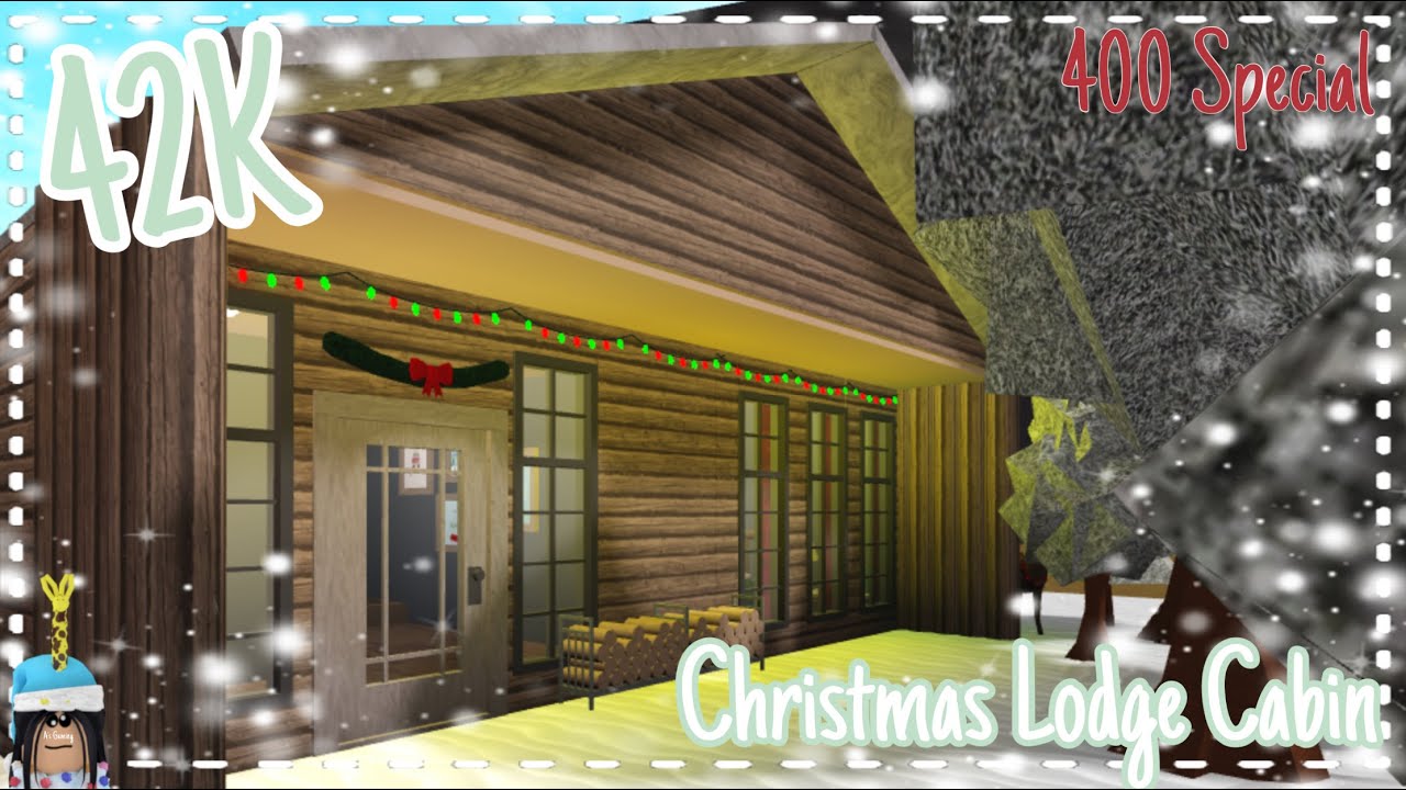 Christmas Lodge Cabin | Build Tour | 42K | 400 Special | Bloxburg