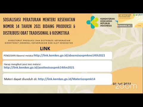 Sosialisasi Permenkes No. 14 tahun 2021