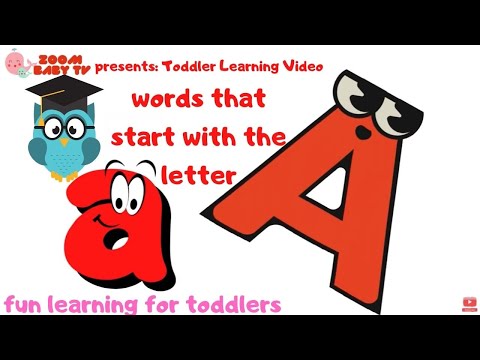 Zoom Learning Video for Toddlers 🅰️ Learn new words starting with the letter A🔠 Fun Learning