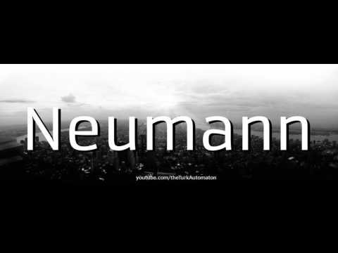 How to Pronounce Neumann in German