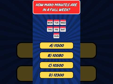 Can You Calculate? Minutes in a Week! #shorts #quizshorts #generalknowledge #youtubeshorts