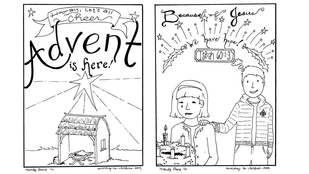Advent Coloring Pages (Free Printables for Christmas)