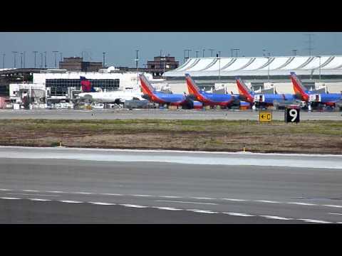HD Six Southwest Airlines At the Terminal At San Jose International Airport-SJC