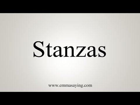 How To Say Stanzas