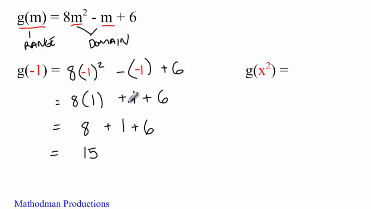 Five(5) Minute Math - Function Notation - Algebra