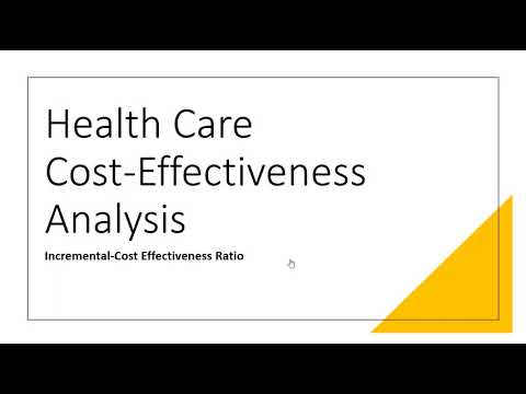 Incremental Cost Effectiveness Ratio: Cost Effectiveness Analysis