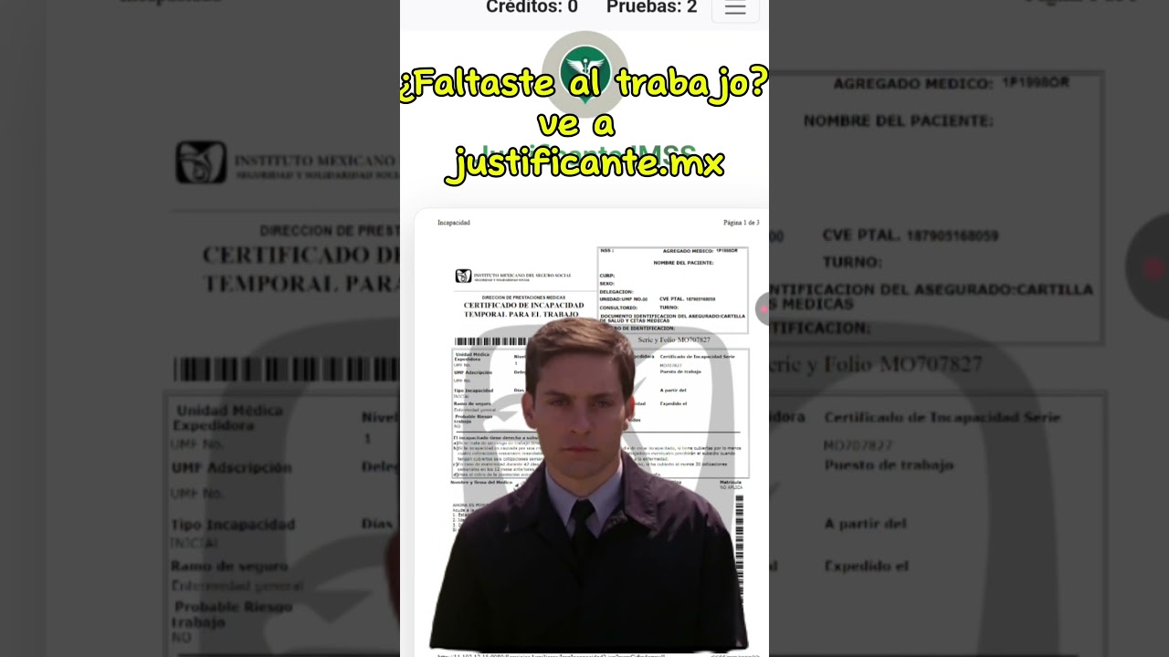 Crea justificantes medicos en minutos #justificante #imss