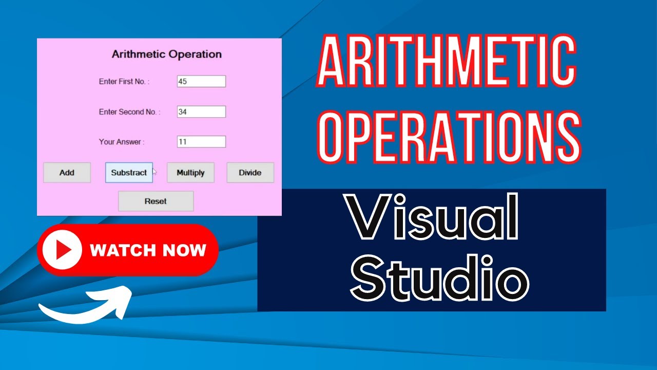 How to do Arithmetic Operations In Visual Studio using Textboxes and Buttons | Step by Step Tutorial
