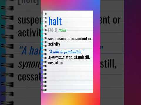 HALT (C1 Advanced) Learn English Vocabulary