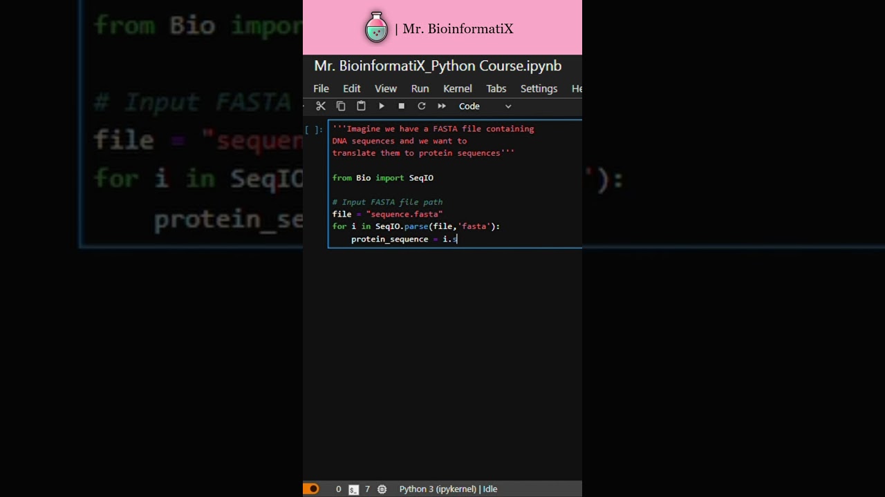 Python for Bioinformatics Trick 🧬| Bioinformatics for Beginners | Computational Biology