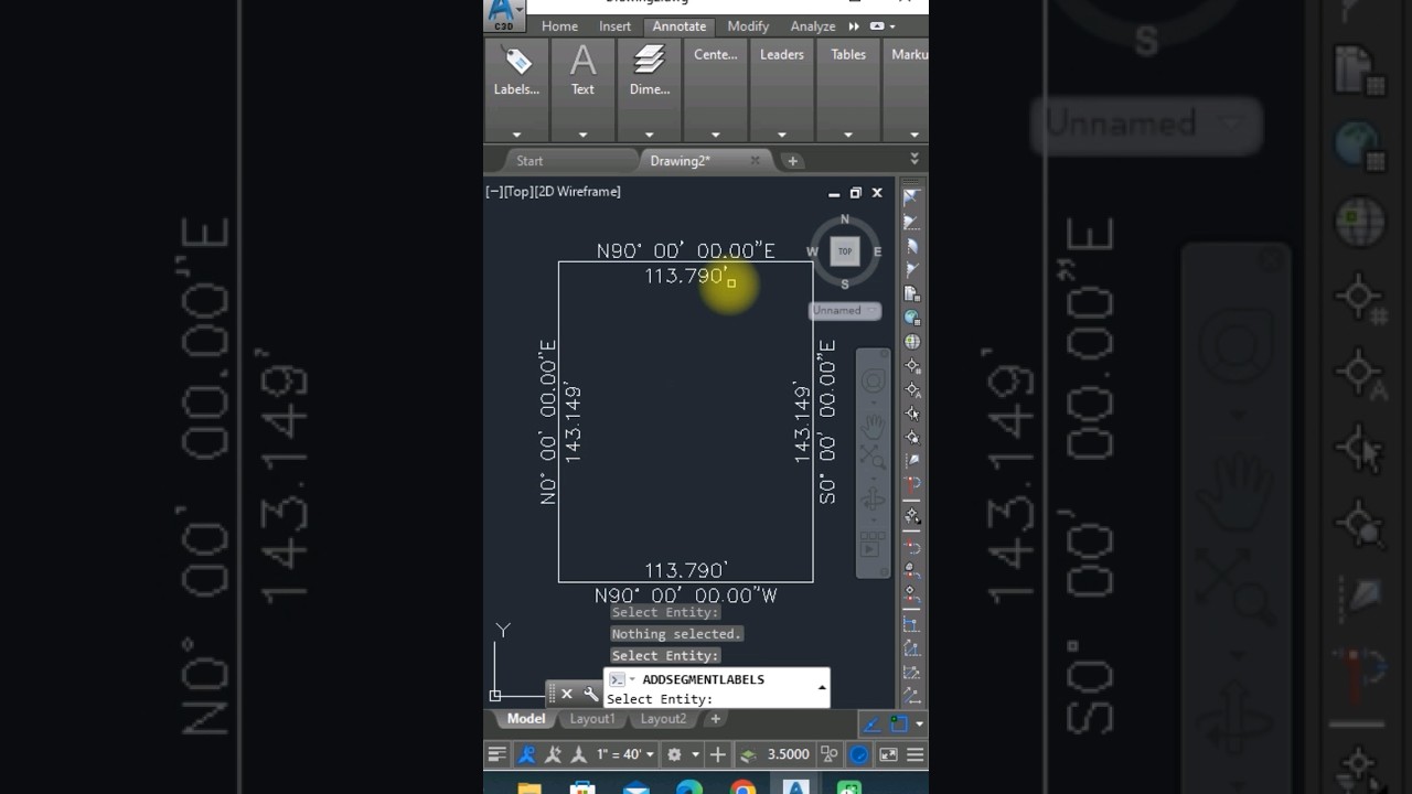 Adding Segments Labels To Polyline #shorts