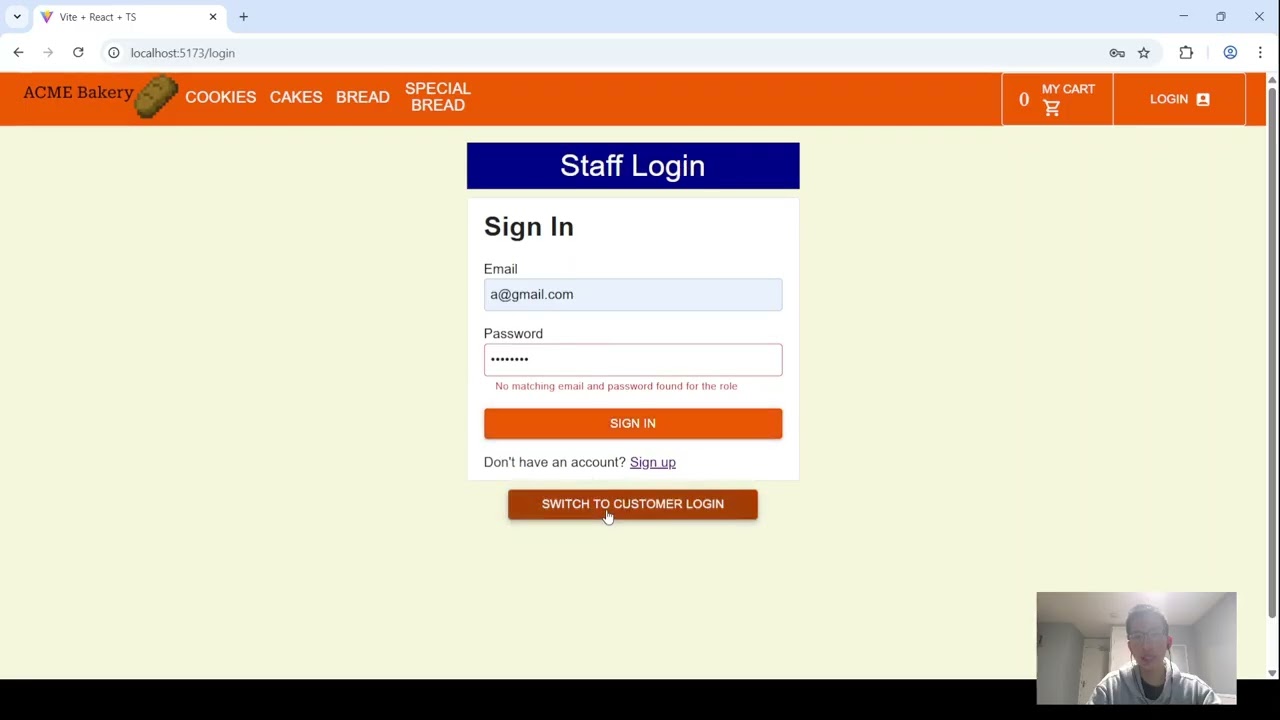 Mock e-commerce website portfolio project