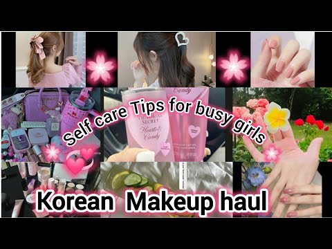 Summer selfcare tips & Korean makeup for busy girls Affordable Korean & Japanese makeup Haul.🎀