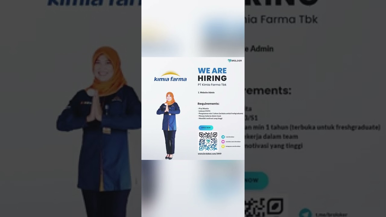 Lowongan Kerja PT Kimia Farma | 24 Nov 2022 | https://broloker.com/3449