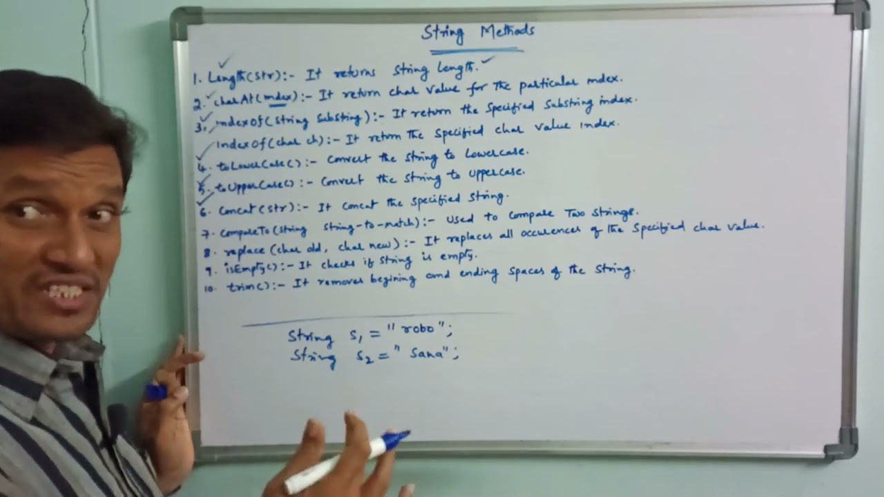 String Methods in java | Strings | Java Programming | Telugu