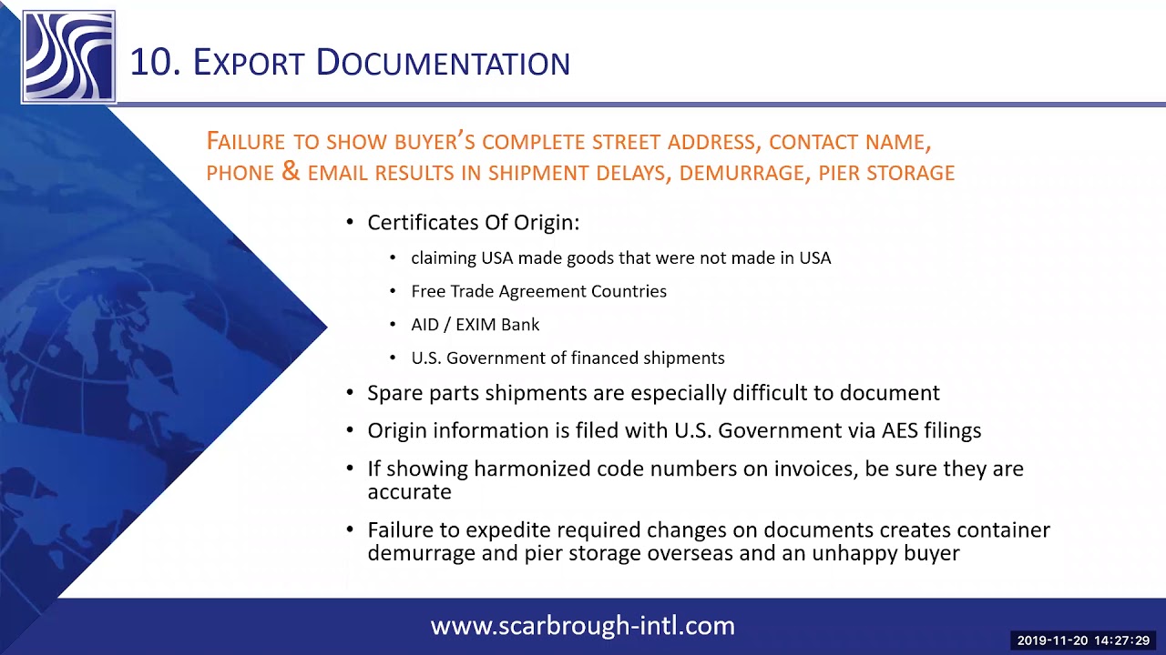 What are common mistakes with export documentation? Export Mistakes