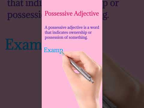 possessive adjectives | parts of speech #englishgrammar #viral #english #trending #learnenglish