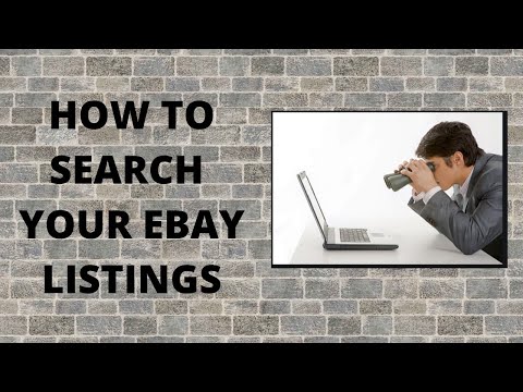 How To Search Your Active eBay Listings