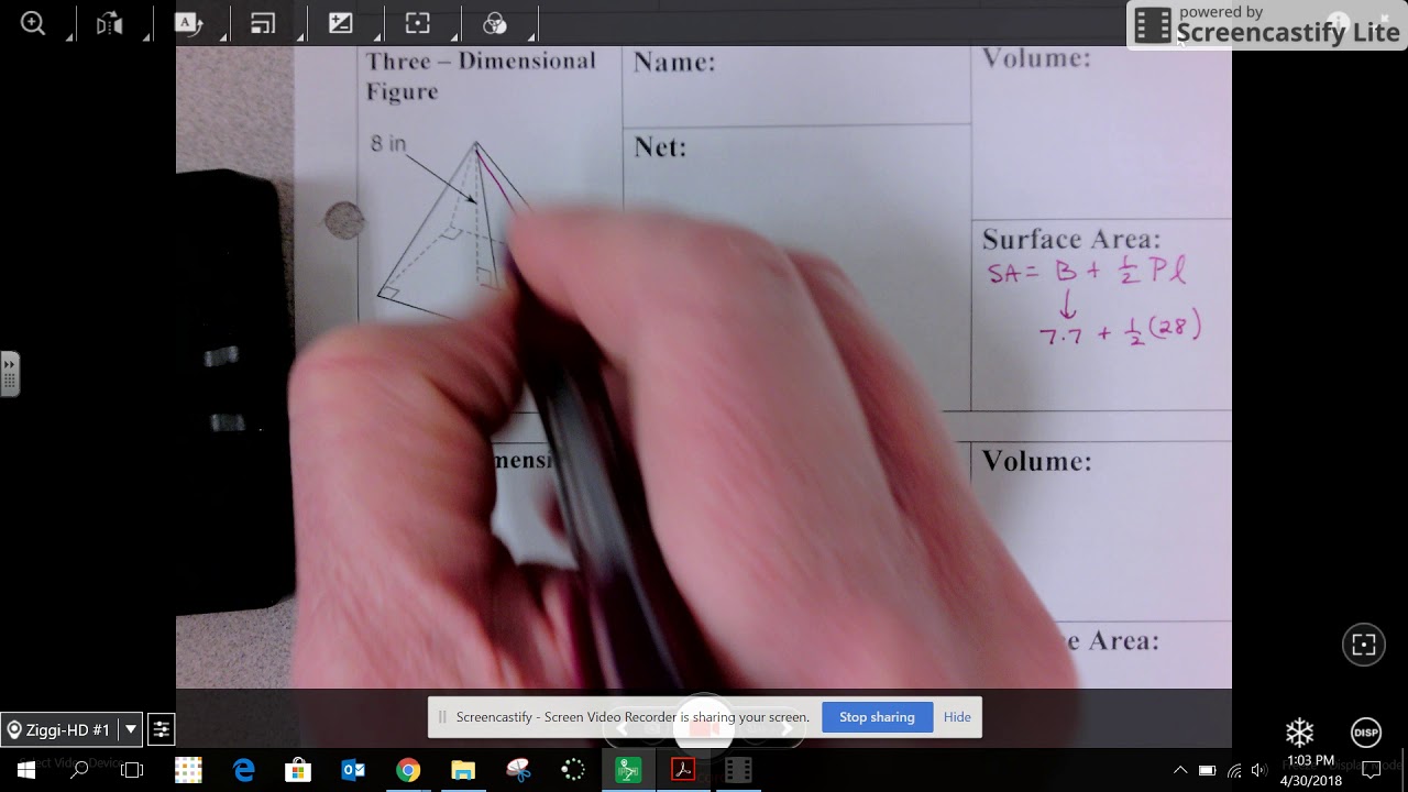 Geometry: Volume and Surface Area Review Homework