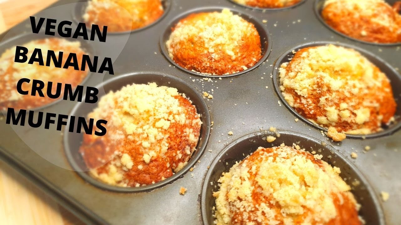 Making VEGAN Banana Crumb Muffins || EASY VEGAN RECIPES