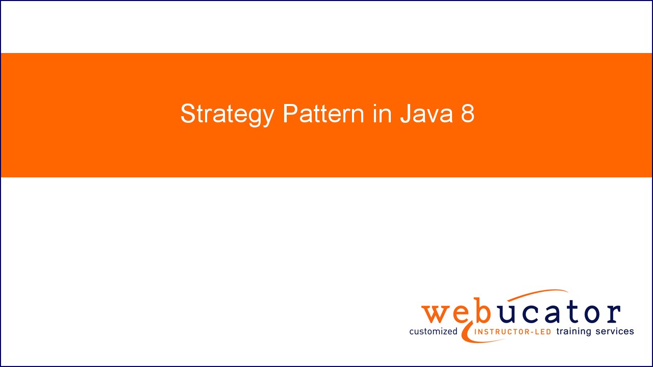 Strategy Pattern in Java 8