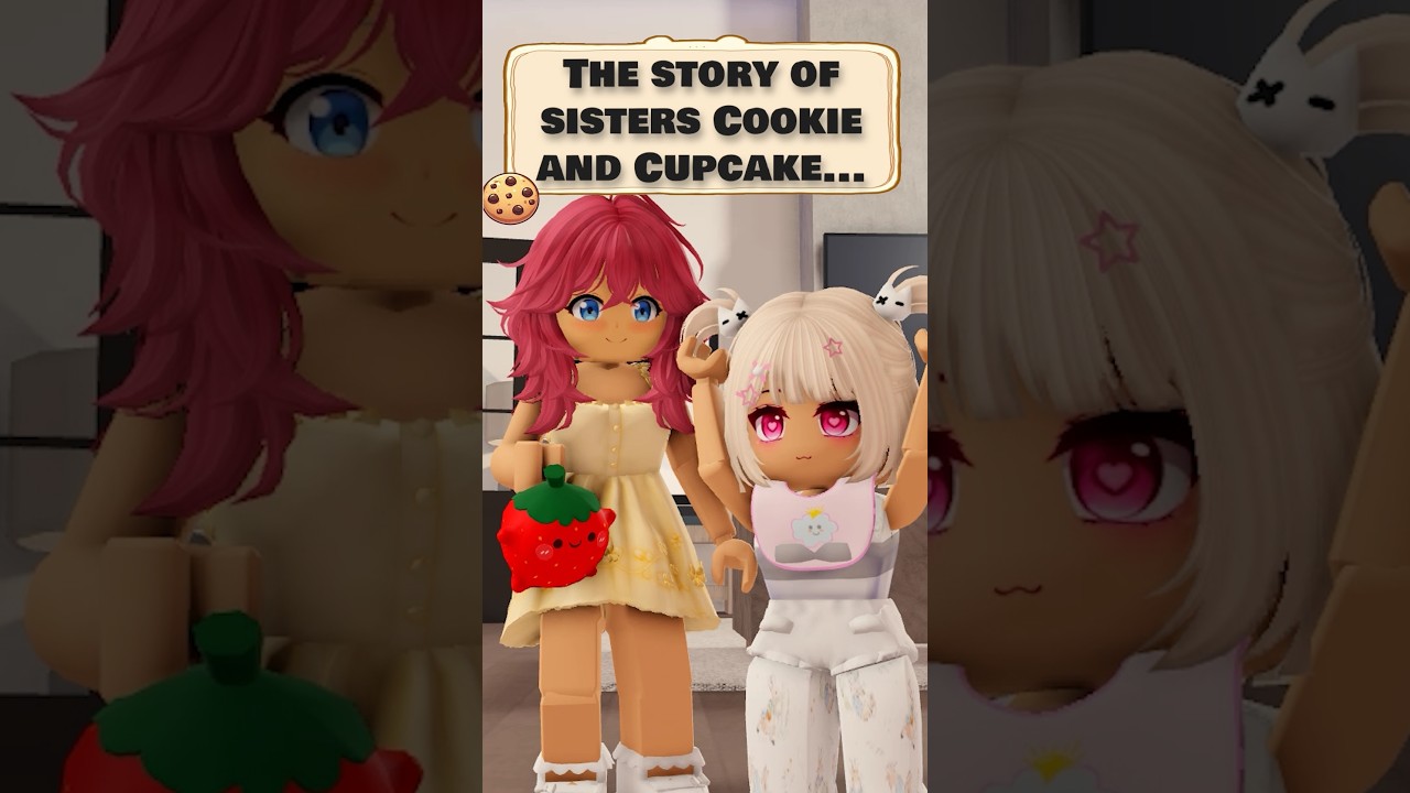 The story of sisters Cookie and Cupcake 🥰💖 #roblox #shorts #robloxedit