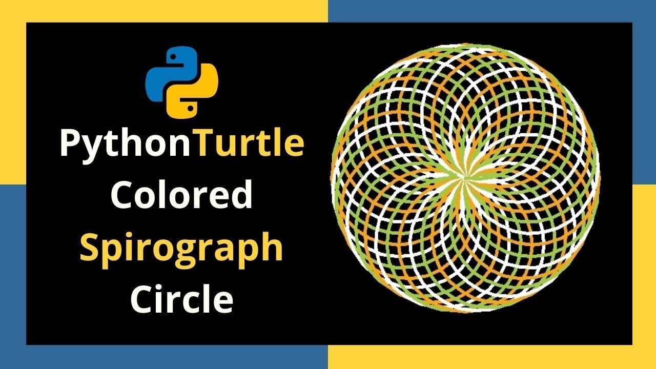 Python Colored Pattern Program | Python Turtle Graphics (Spirograph Design)