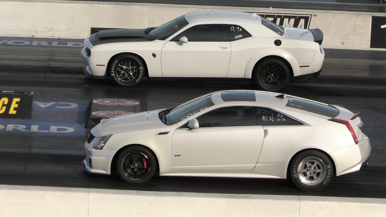 Dodge Demon 170 Races Drag-Prepped Cadillac CTS-V Coupe, Loser Clocks ...